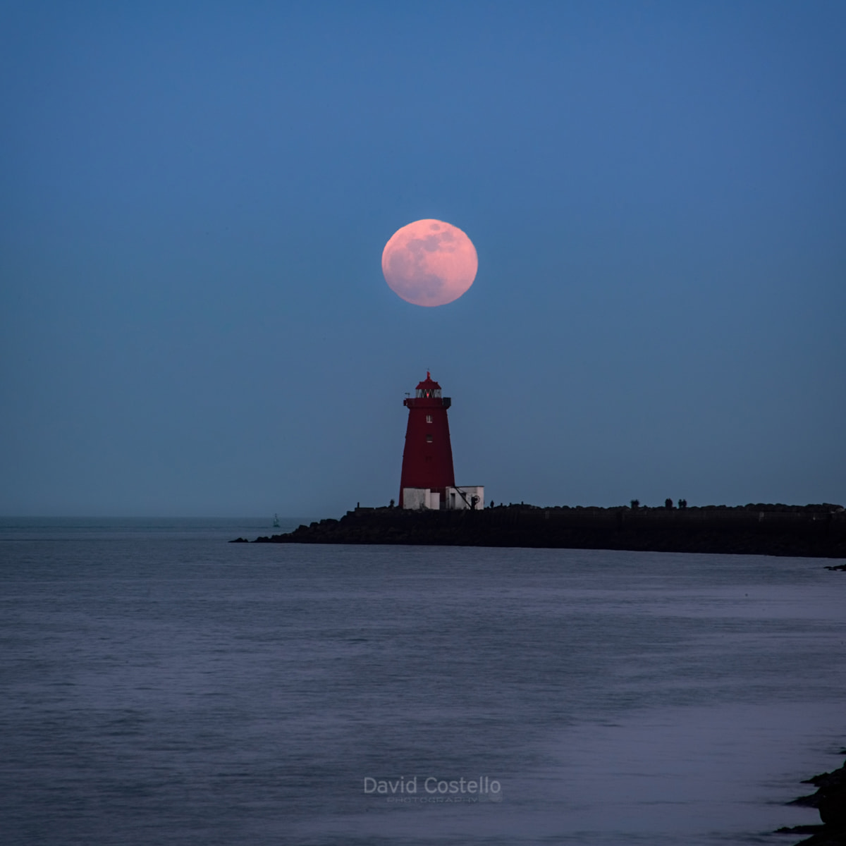David Costello Photography - Full Moon above Poolbeg Lighthouse